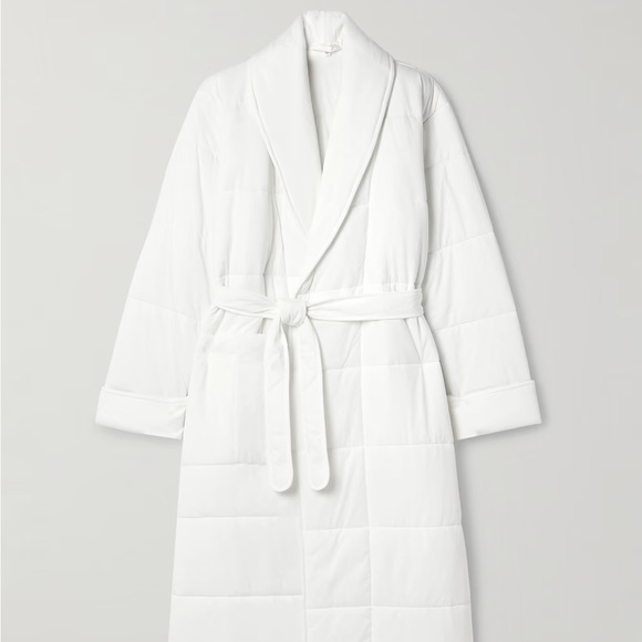 Skin | Intimates & Sleepwear | Skin Sierra Cotton Puffer Robe In White ...